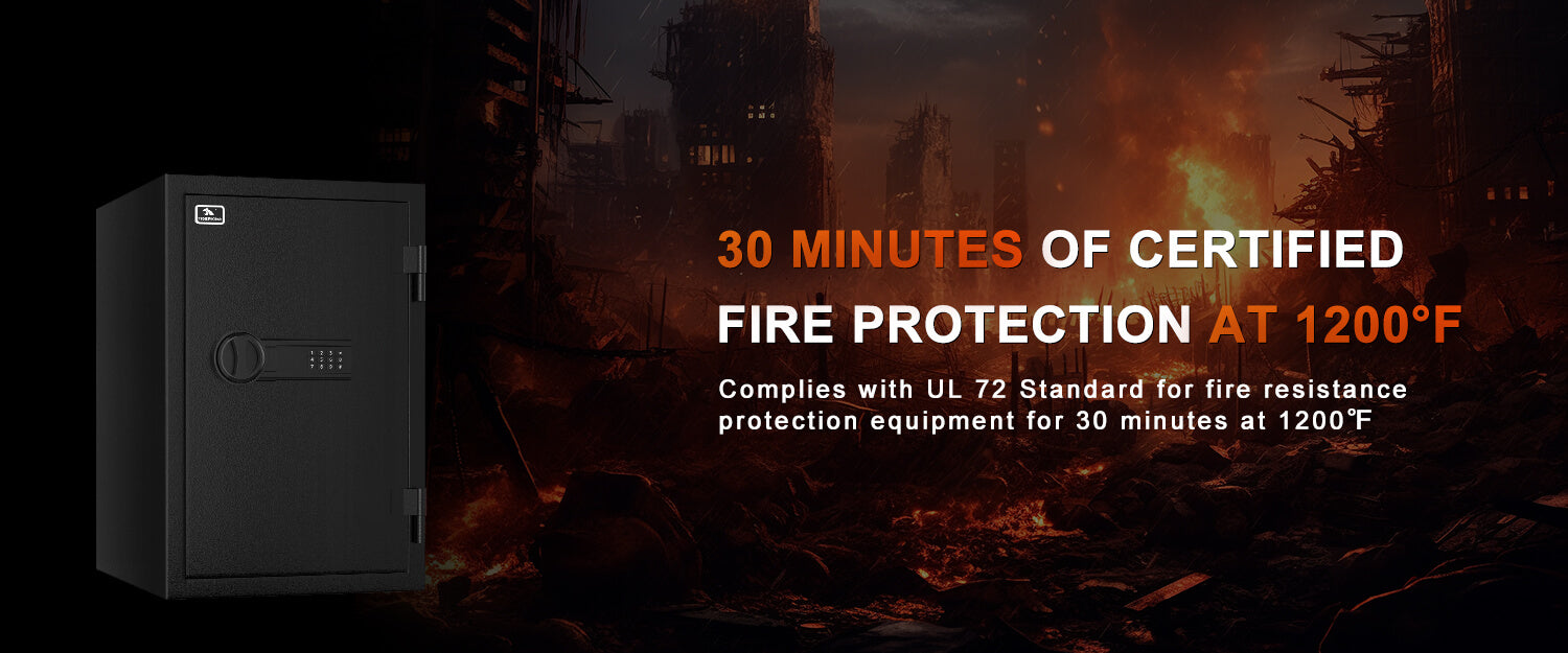 TigerKing 30 Min Fireproof Home Safes Digital Lock 1.8 CU.ft FPSD51 ...