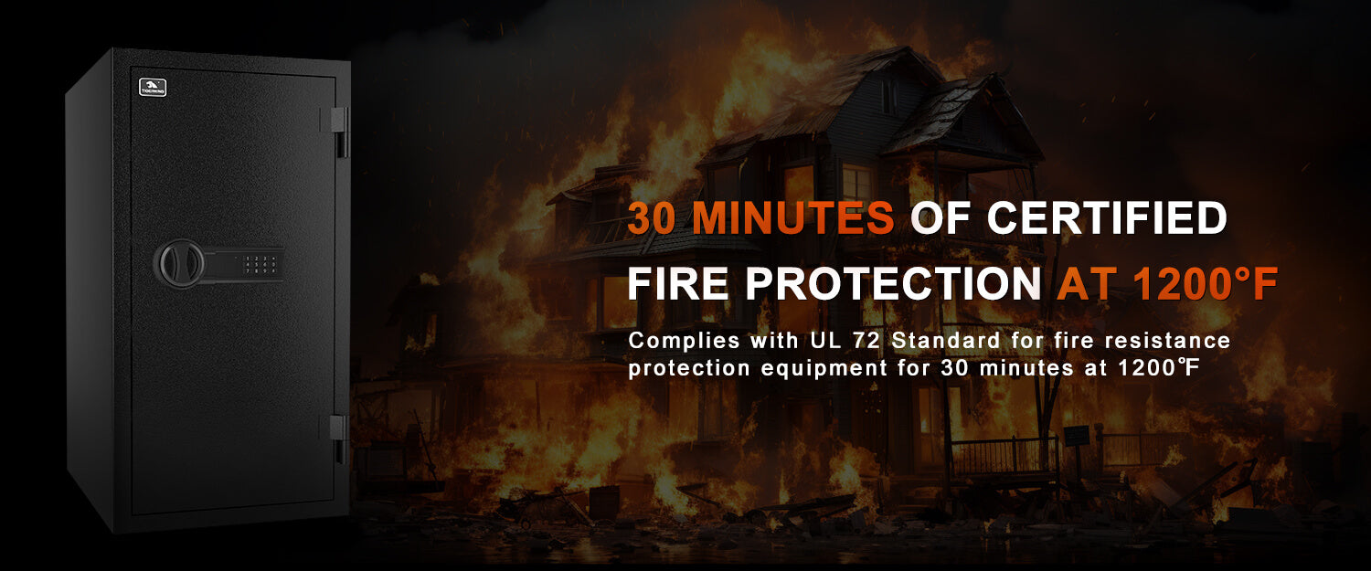 TigerKing 30 Min Fireproof Home Safes Digital Lock 3.47 CU.ft FPSD66 ...