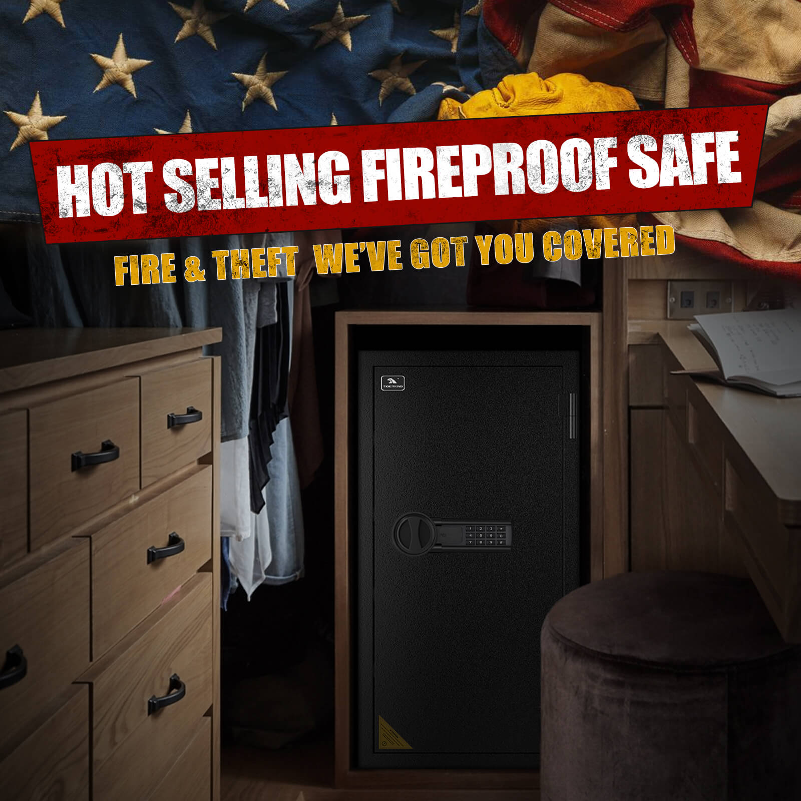 Fireproof Safe Box & Extra Large Jewelry Home Safes | TigerKing Safe ...