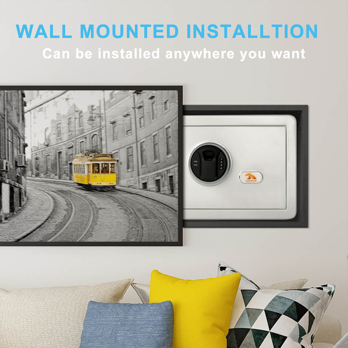 TIGERKING Small Closet Safe With Fingerprint Mini Home Safes FE25FED ...