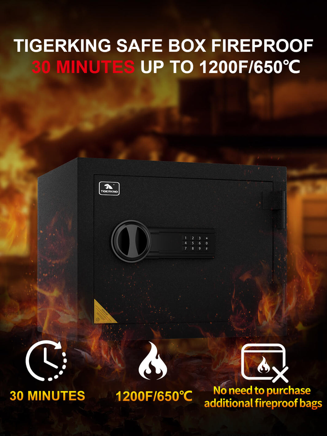 Fireproof Safe|Fingerprint Safe|Keypad Safe Home Safe Sale - Tigerking ...