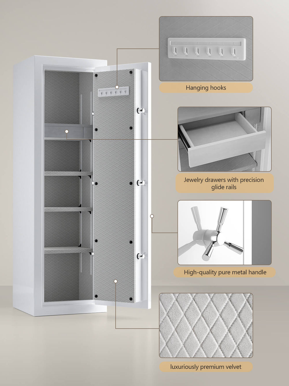 TigerKing Extra Large Fireproof Jewelry Safe Black ‎8.12 cu.ft - SPARK ...