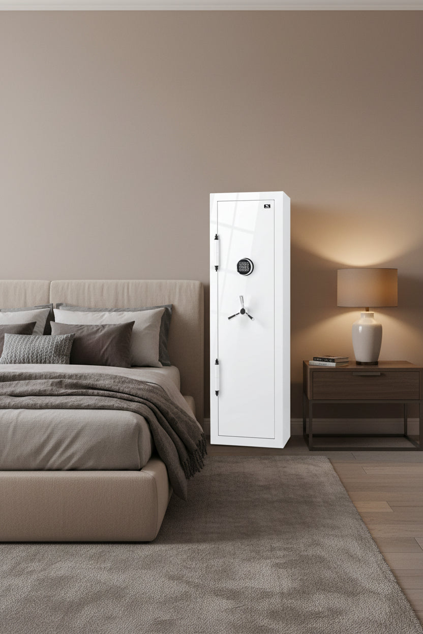 TigerKing ‎8 cu.ft Left Hinged Safe Large Fireproof Jewelry Safe White ...